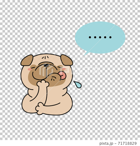 Think pug dog - Stock Illustration [71718829] - PIXTA