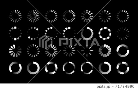 Round progress bars. Countdown circle icon,...のイラスト素材 [71734990] - PIXTA