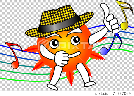 sun, hat, Musical Note - Stock Illustration [71787069] - PIXTA