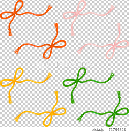 Japanese style ribbon frame - Stock Illustration [71794828] - PIXTA