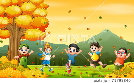 Fall Background Clipart Kids