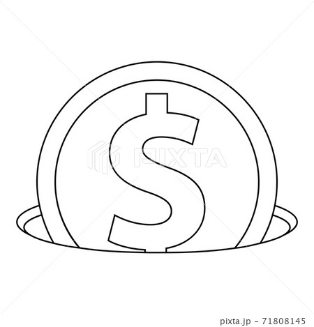 Isolated dollar coin drawのイラスト素材 [71808145] - PIXTA