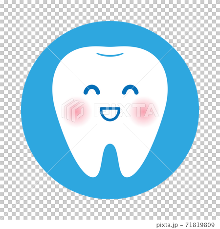 Cute tooth character icon (smile, laugh) - Stock Illustration [71819809 ...