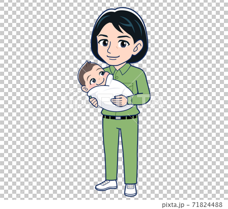 parenthood, parent and child, blue collar worker - Stock Illustration ...