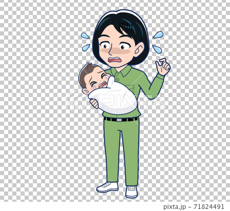 parenthood, parent and child, blue collar worker - Stock Illustration ...