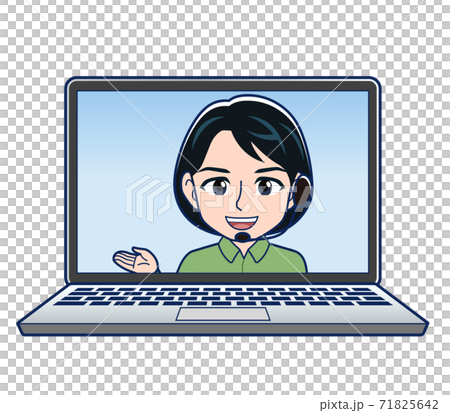 laptop, using laptop, homemaker - Stock Illustration [71825642] - PIXTA