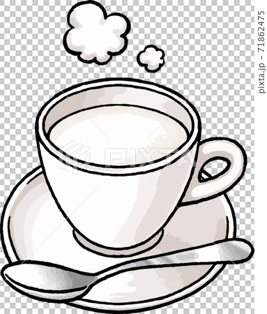 [Hand-painted drink vector illustration] Hot... - Stock Illustration ...