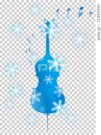 Snow and instruments _ cello - Stock Illustration [71895950] - PIXTA