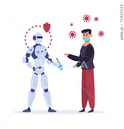 Robot curing ill person. Artificial...のイラスト素材 [71914123] - PIXTA