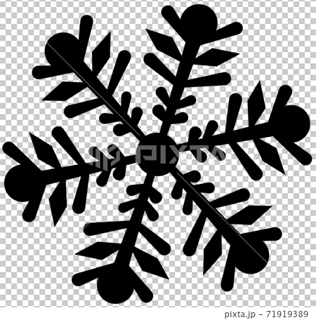 Snow crystal (black) - Stock Illustration [71919389] - PIXTA