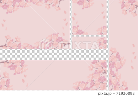 Sakura background banner pink - Stock Illustration [71920898] - PIXTA