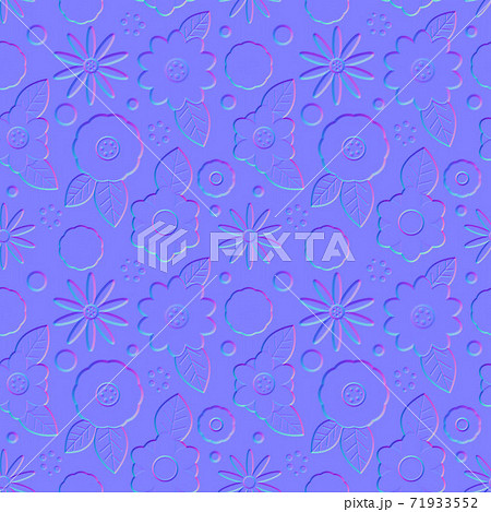Normal map of abstract flowers, seamless...のイラスト素材 [71933552] - PIXTA