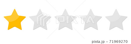 One 1 Star rank background. Vector Illustrationのイラスト素材 [71969270] - PIXTA