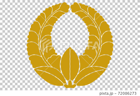 Family crest rising wisteria gold - Stock Illustration [72086273] - PIXTA