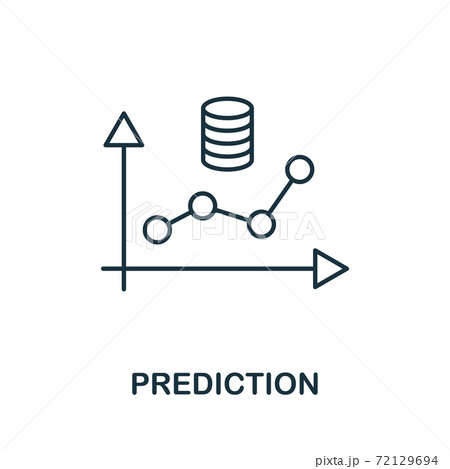 Prediction icon. Line style element from data...のイラスト素材 [72129694] - PIXTA