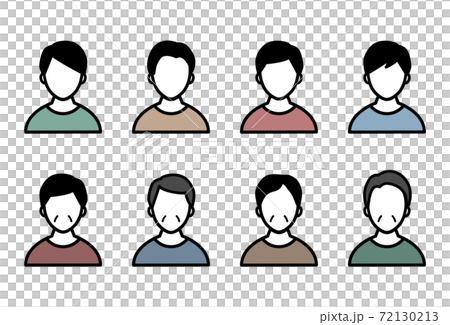 Male (young / middle-aged) icon set / young /... - Stock Illustration ...