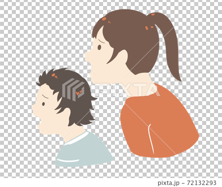 Disappointed parent and child sideways (no line) - Stock Illustration ...