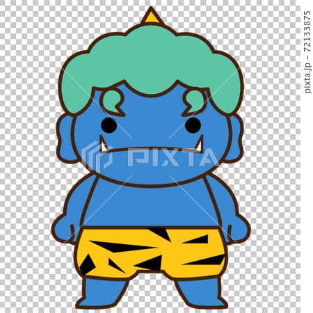 Cute blue demon illustration - Stock Illustration [72133875] - PIXTA