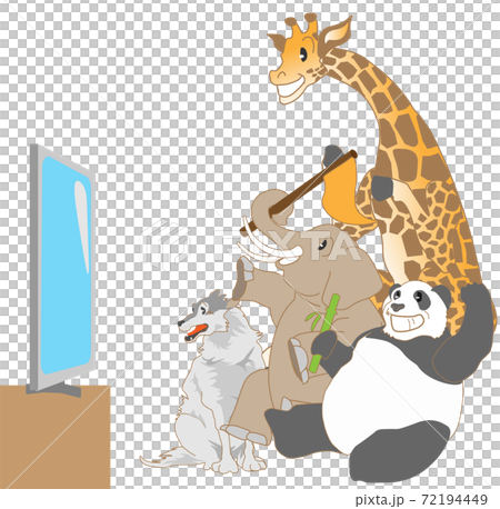 Animals watching TV - Stock Illustration [72194449] - PIXTA