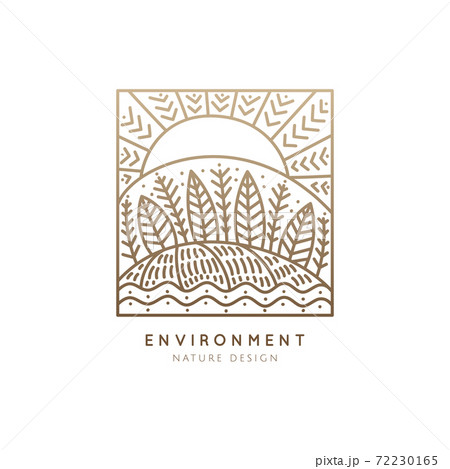 Logo square natureのイラスト素材 [72230165] - PIXTA