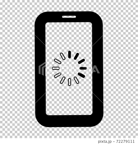 Smartphone loading screen icon that is slow to... - Stock Illustration ...