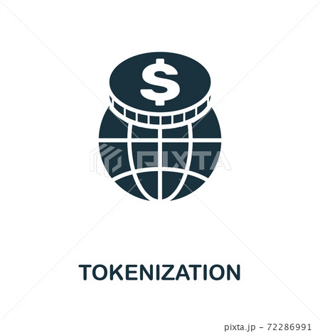 Tokenization icon. Simple element from business...のイラスト素材 [72286991 ...