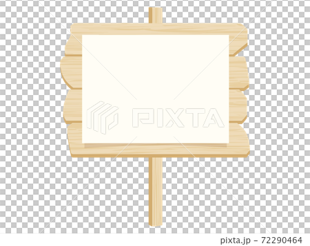 Standing sign with paper - Stock Illustration [72290464] - PIXTA