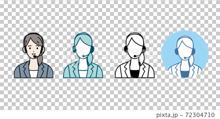 Telephone operator icon set - Stock Illustration [72304710] - PIXTA