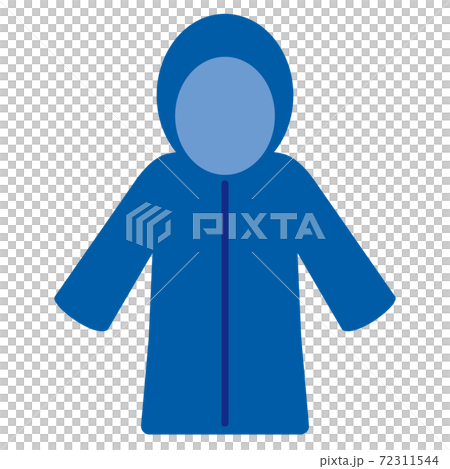 Blue raincoat simple icon - Stock Illustration [72311544] - PIXTA