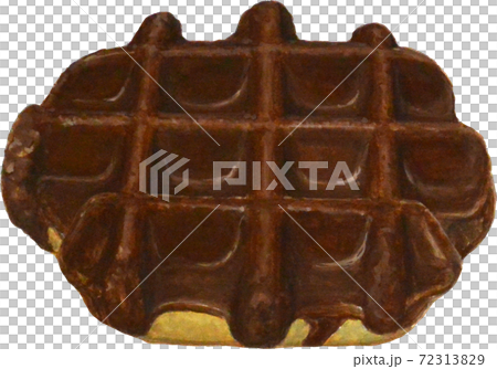 Realistic analog illustration chocolate waffles - Stock Illustration ...