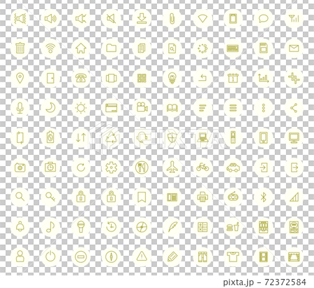 Business icon set (yellow) - Stock Illustration [72372584] - PIXTA