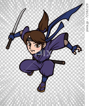 Female ninja attacking - Stock Illustration [72382129] - PIXTA