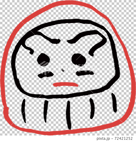 Illustration of a simple Daruma doll drawn by hand - Stock Illustration ...