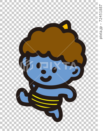 Cute blue demon - Stock Illustration [72451887] - PIXTA