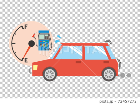 Image of a car on the verge of running out of gas - Stock Illustration ...