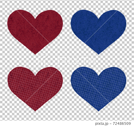 Adult chic red and blue heart set - Stock Illustration [72486509] - PIXTA