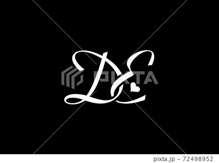 D E letter sign symbol. Initial Letter D E Logo...のイラスト素材 [72498952 ...