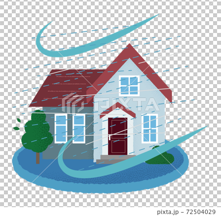 Vector illustration of houses suffering from... - Stock Illustration ...