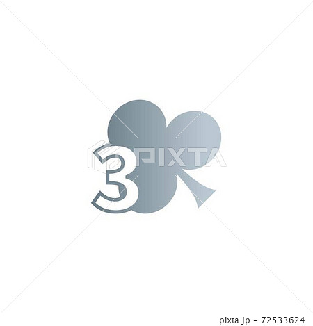 Number 3 logo combined with shamrock icon designのイラスト素材 [72533624] - PIXTA