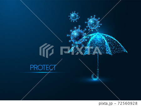 Futuristic covid-19 coronavirus disease...のイラスト素材 [72560928] - PIXTA