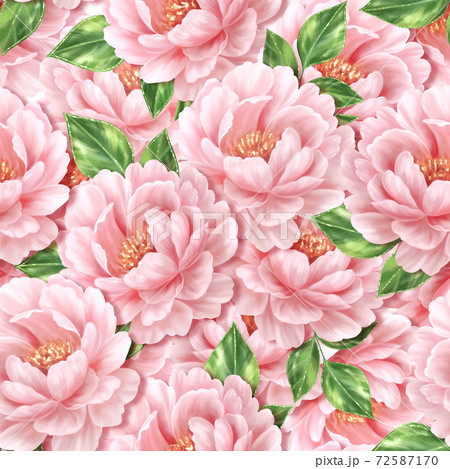 Beautiful seamless background with pink...のイラスト素材 [72587170] - PIXTA