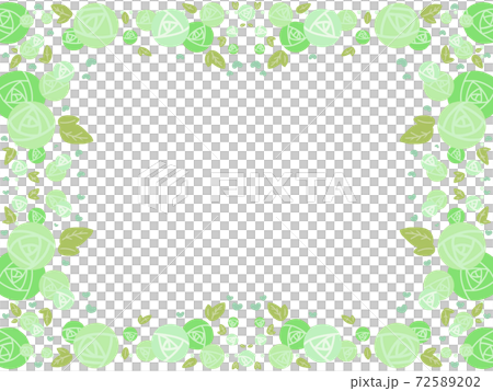 Simple rose frame green - Stock Illustration [72589202] - PIXTA