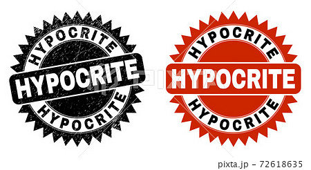 HYPOCRITE Black Rosette Stamp Seal with...のイラスト素材 [72618635] - PIXTA