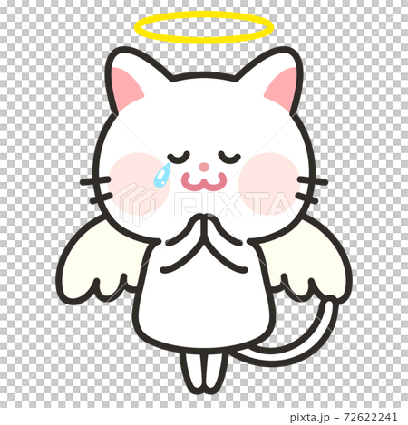 Pet loss cat angel illustration - Stock Illustration [72622241] - PIXTA