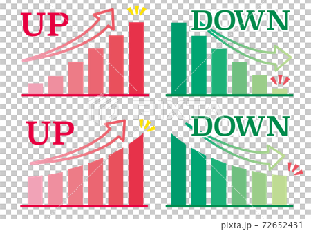 Bar chart (up and down) - Stock Illustration [72652431] - PIXTA