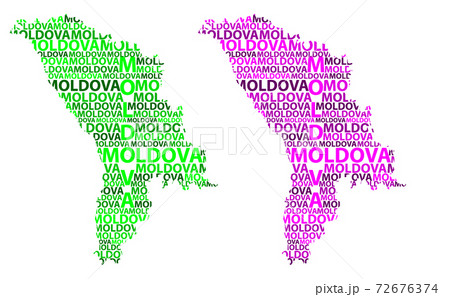 Moldova letter text mapのイラスト素材 [72676374] - PIXTA