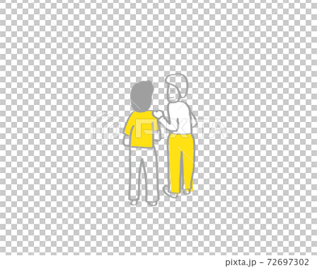 School life / Simple line art hand-drawn... - Stock Illustration ...