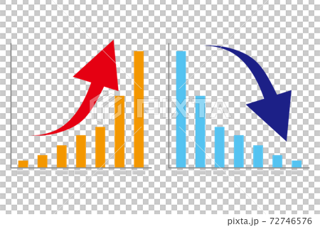 Ascending and Descending Bar Charts and Arrows - Stock Illustration ...