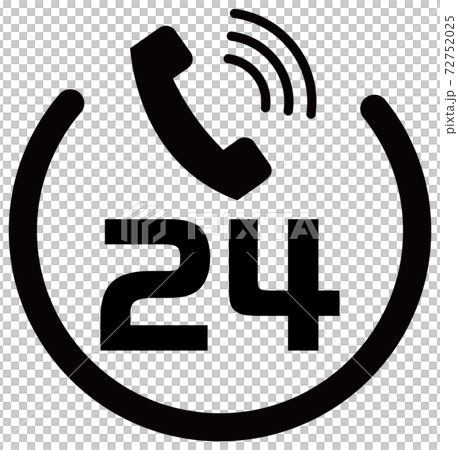 Vector illustration of 24-hour telephone... - Stock Illustration ...
