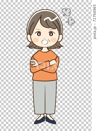 Female middle generation aunt gets angry - Stock Illustration [72768965 ...